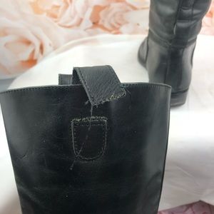 Eric Michael | Shoes | Eric New York Boots Black Leather Riding Size 6 ...